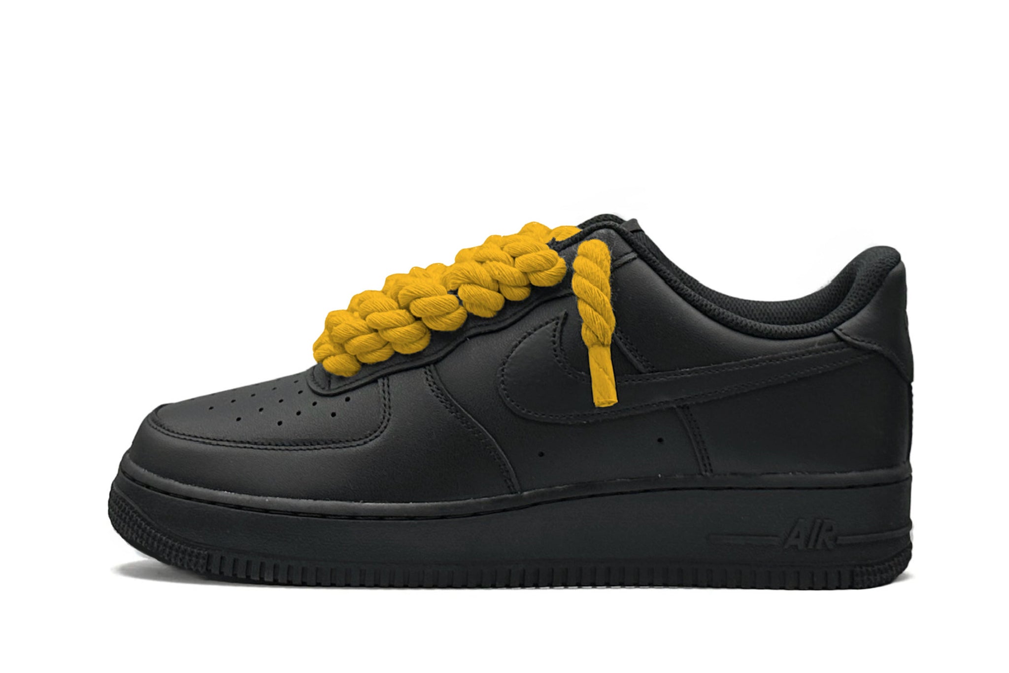 Nike Air Force 1 Low ‘07 Black / Mustard Rope Laces